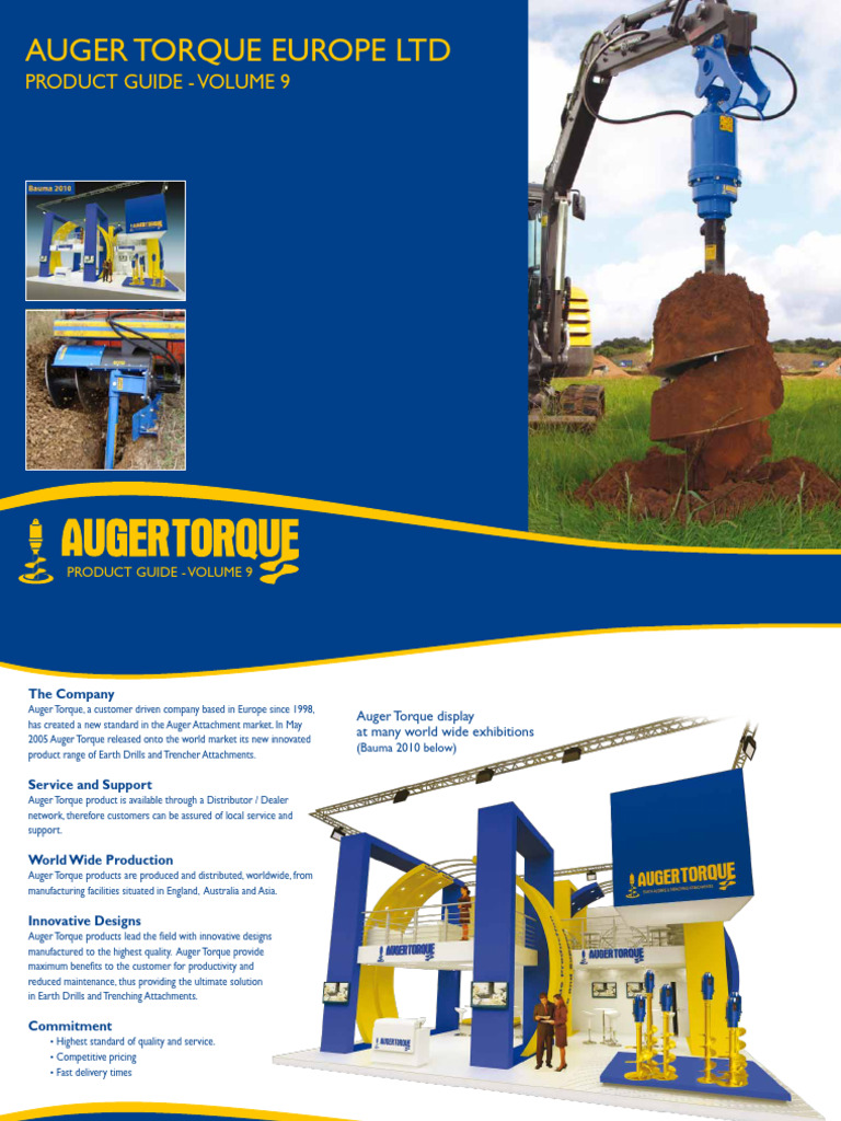 Auger Torque Brochure | PDF | Drill | Valve