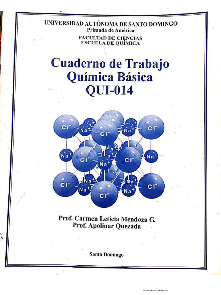 Cuaderno de Trabajo Quimica Basica | PDF