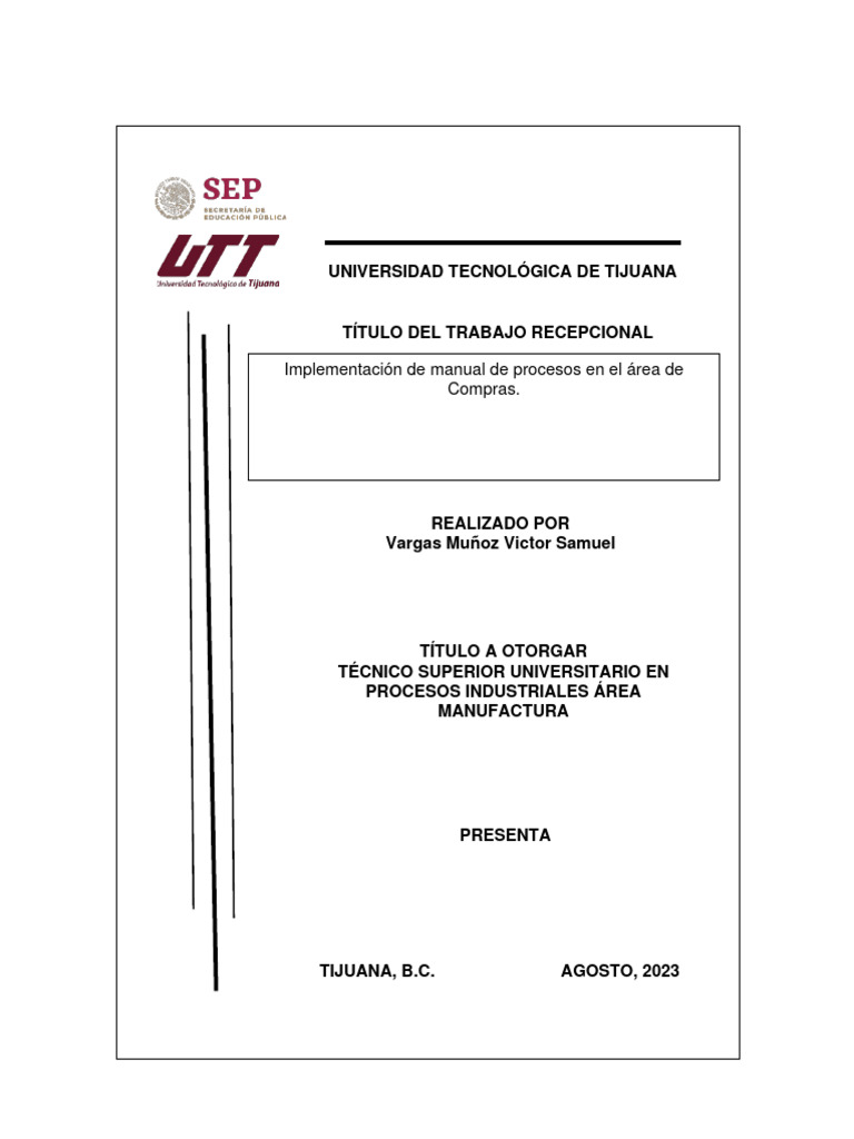 Templete Memoria TSU | PDF | Calidad (comercial) | Business