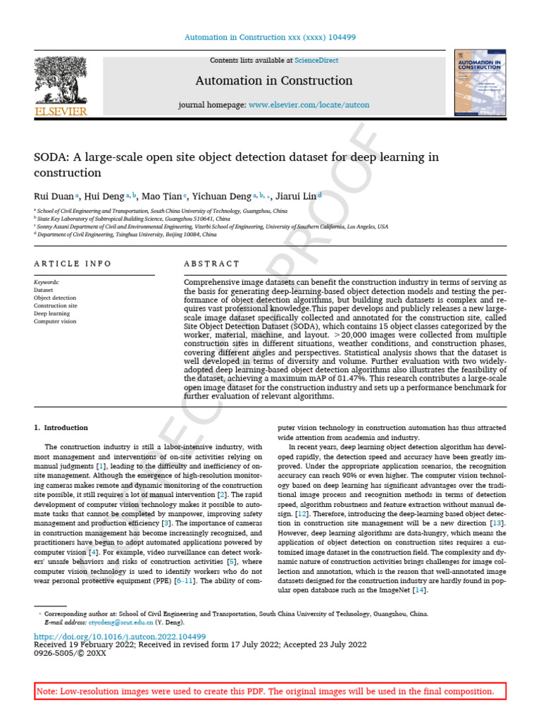 SODA A Large-Scale Open Site Object Detection Dataset For Deep Learning in | PDF | Deep Learning ...