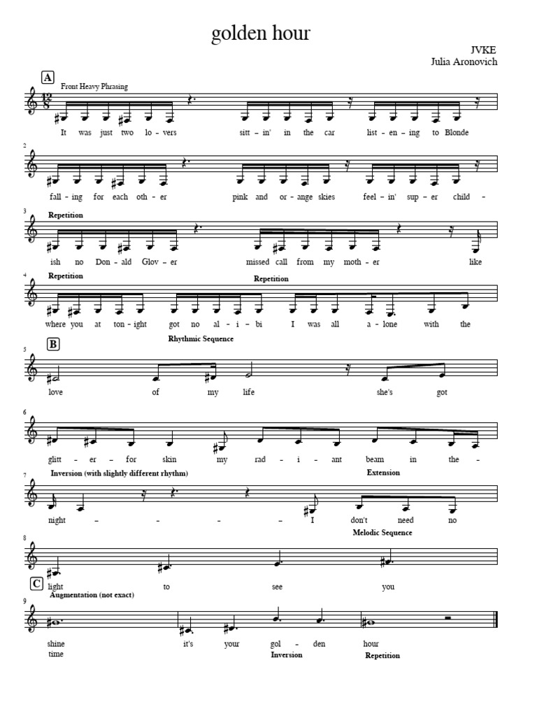 Transcription - A05 Mel Analysis | PDF | Elements Of Music
