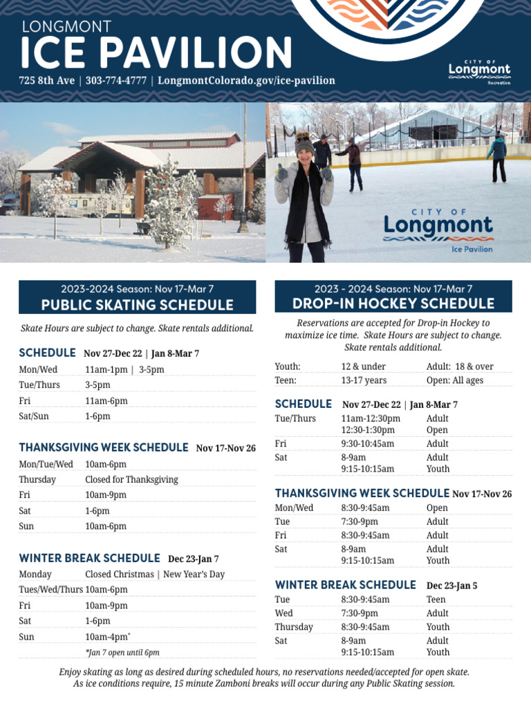 Longmont Ice Pavilion 2023-2024 Guide | PDF