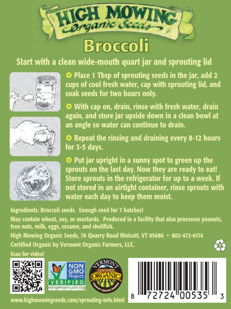 Broccoli Sprouts Label Web | PDF
