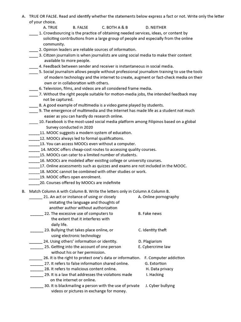 MIL Test 2nd | PDF