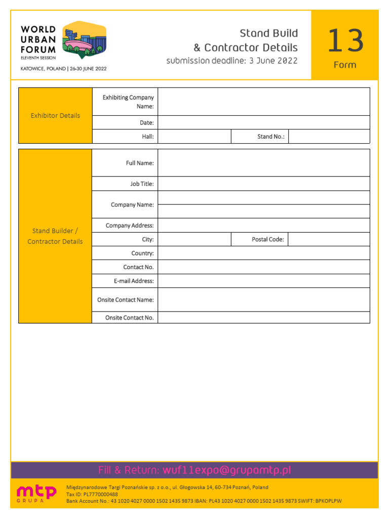 Form 13 - Stand Build and Contractor | PDF | Value Added Tax