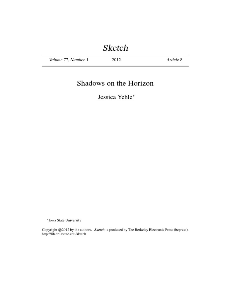 Sketch: Shadows On The Horizon | PDF