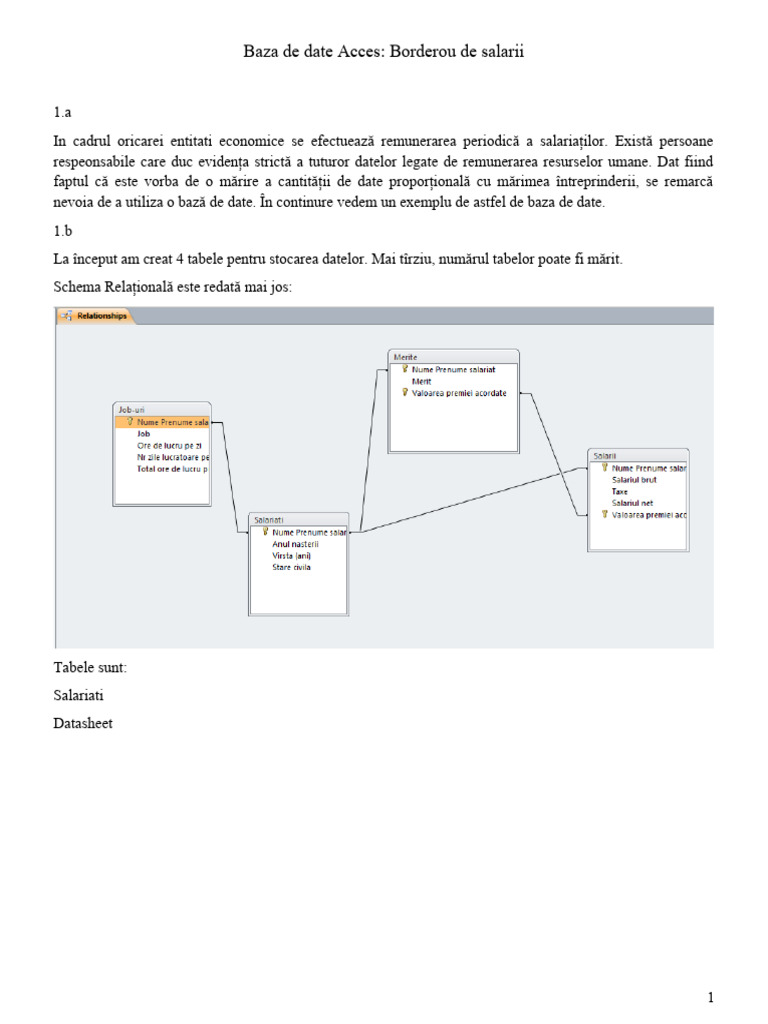 Borderou de Salarii | PDF
