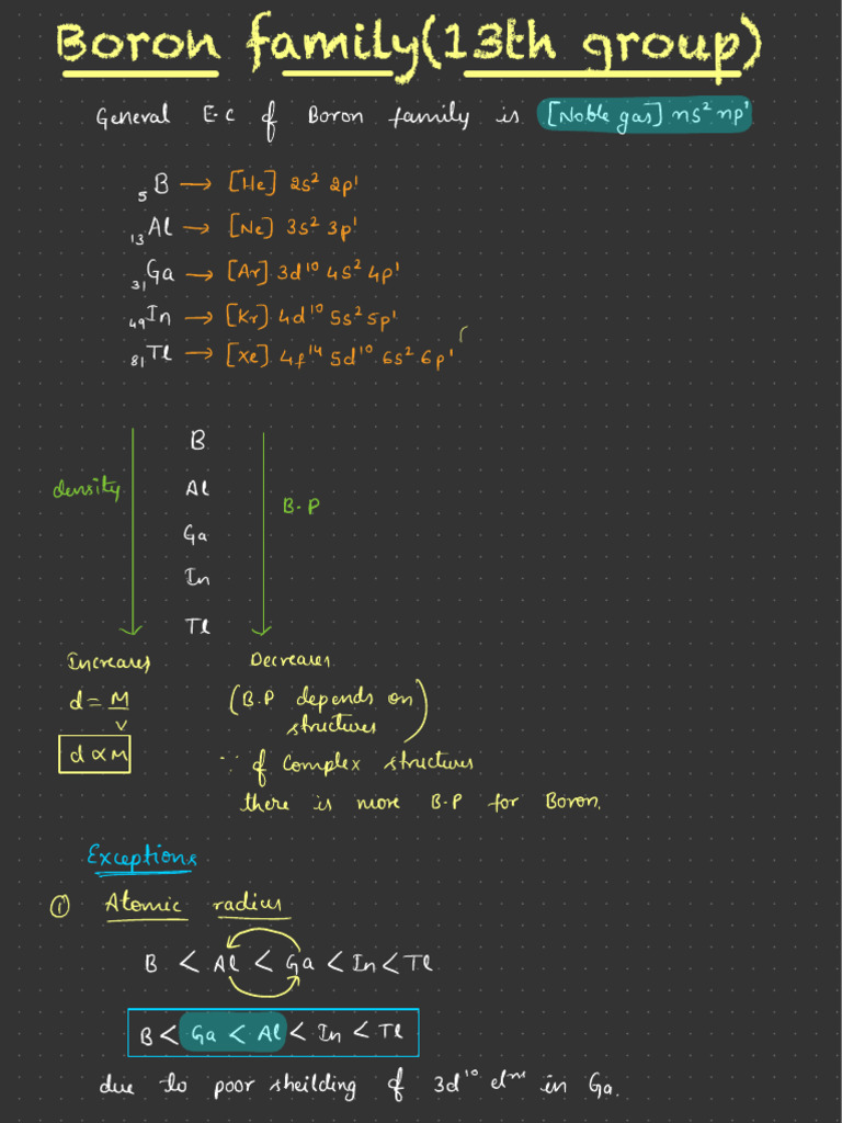 13th and 14th Group Elements | PDF