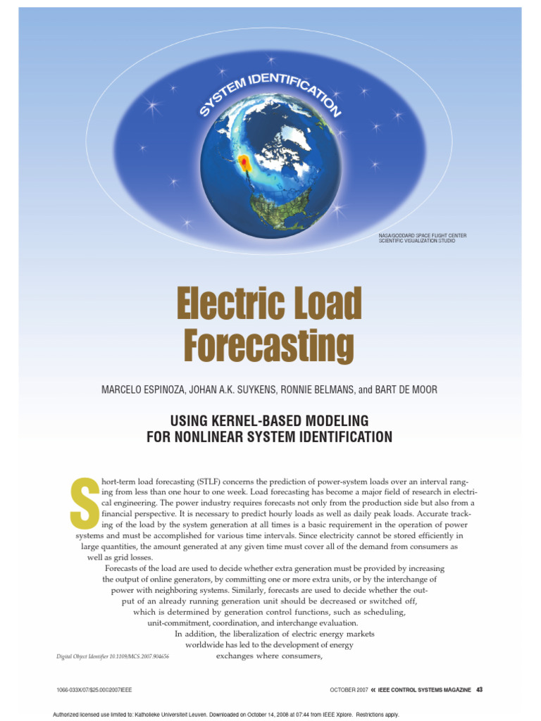 Electric Load Forecasting | PDF | Regression Analysis | Support Vector ...