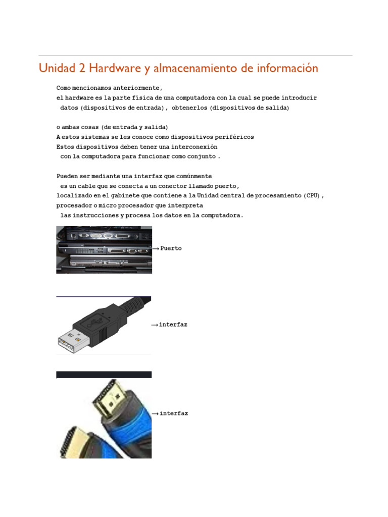 Clase 2 Info | PDF | Hardware de la computadora | Unidad Central de ...