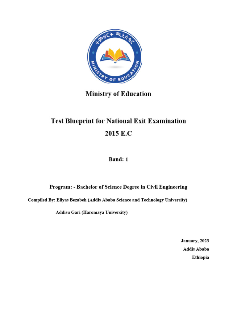 First Draft Test BluePrint Civil Engineering | PDF | Engineering ...