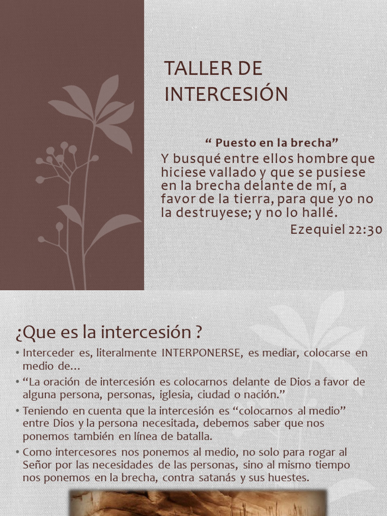 Taller de Intercesión Manuel Ibarra | Descargar gratis PDF ...