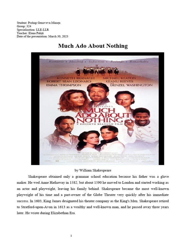 Much Ado About Nothing | PDF | Much Ado About Nothing