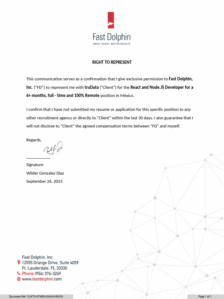 Right To Represent - Wilder Gonzalez Diaz | PDF