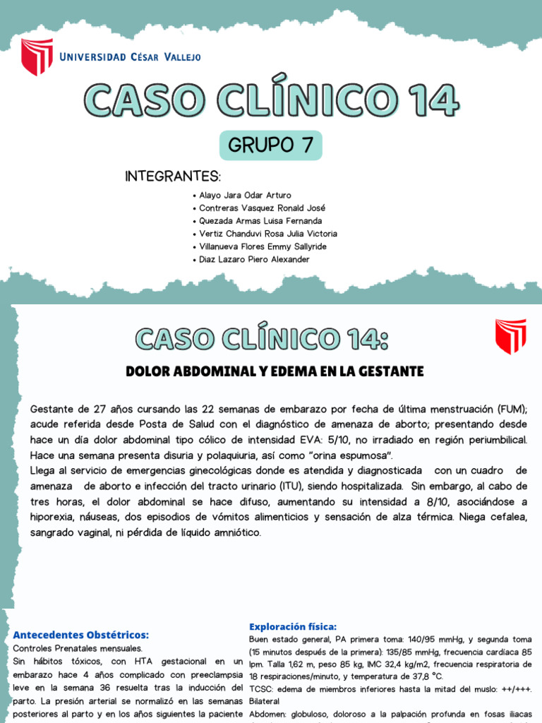 Caso Clinico 14 | PDF | El embarazo | Edema