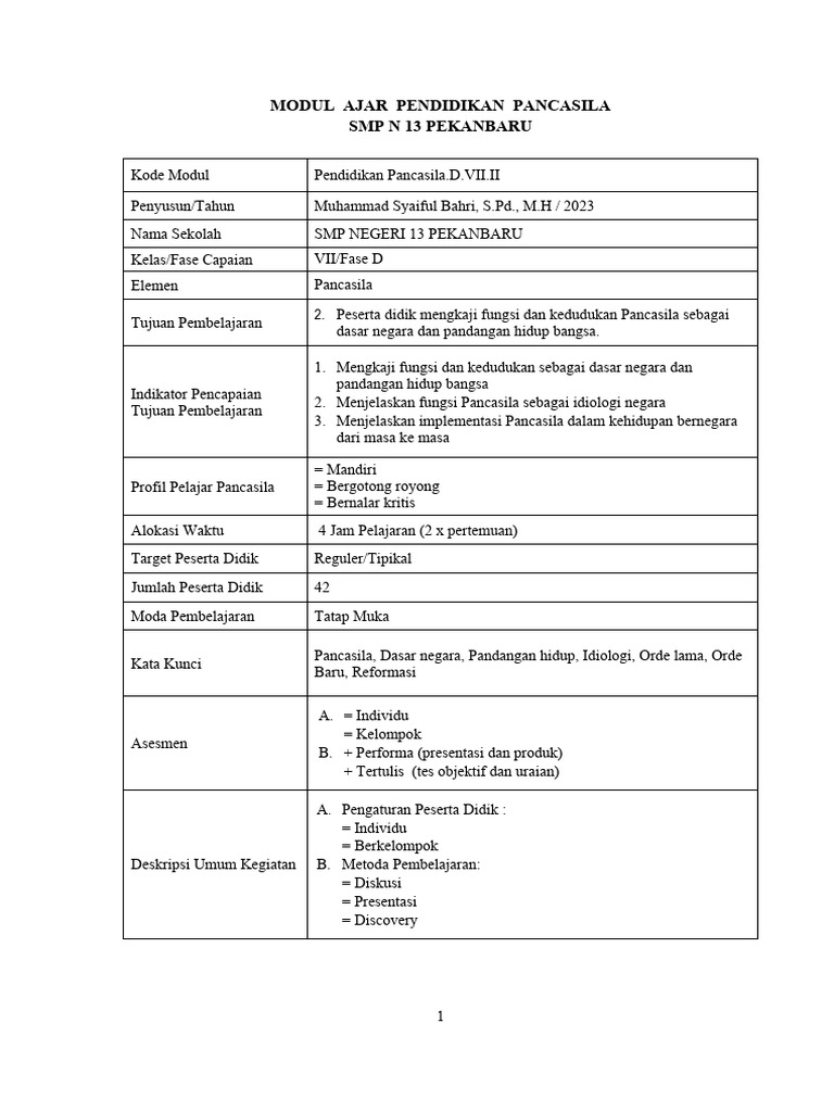 Pend. Pancasila 2 | PDF