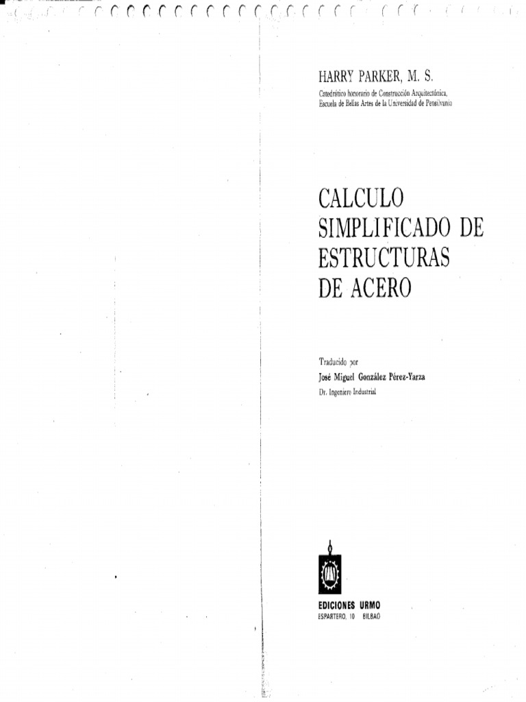 Calculo Simplificado de Estructuras de Acero (Harry Parker) | PDF