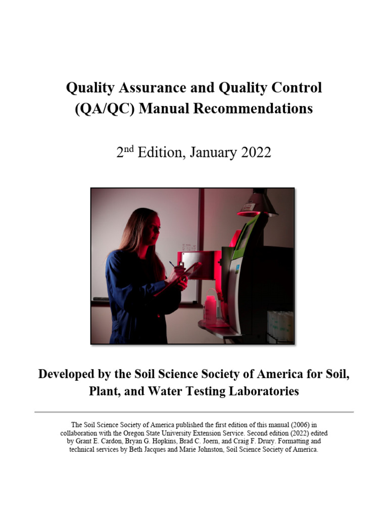 2022 - Quality Assurance and Quality Control | PDF