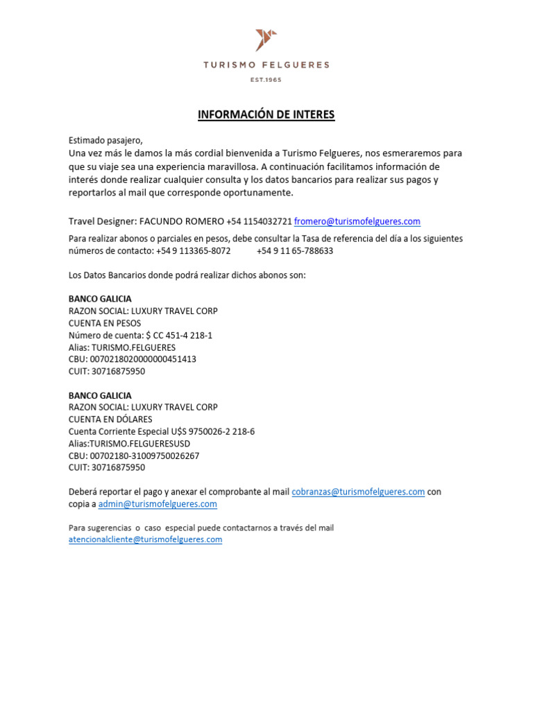 Infomación de Interés - Facundo Romero | PDF