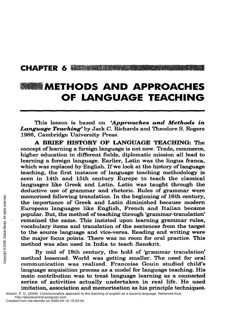1.2 Communicative - Approach - To - The - Teaching - of - English - ... - (PG - 40 - 42) | PDF ...