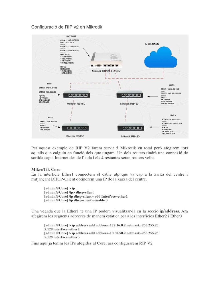 RIP v2 en Mikrotik | PDF