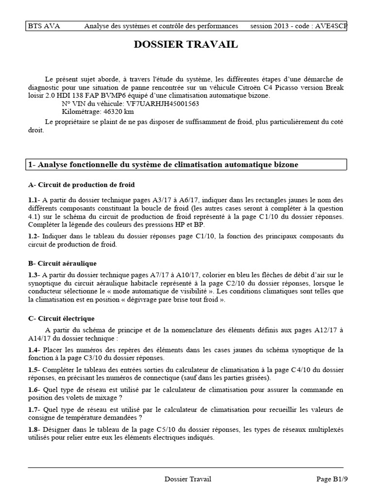 5681 Dossier Travail Epreuve E4 Bts Ava Session 2013 | PDF