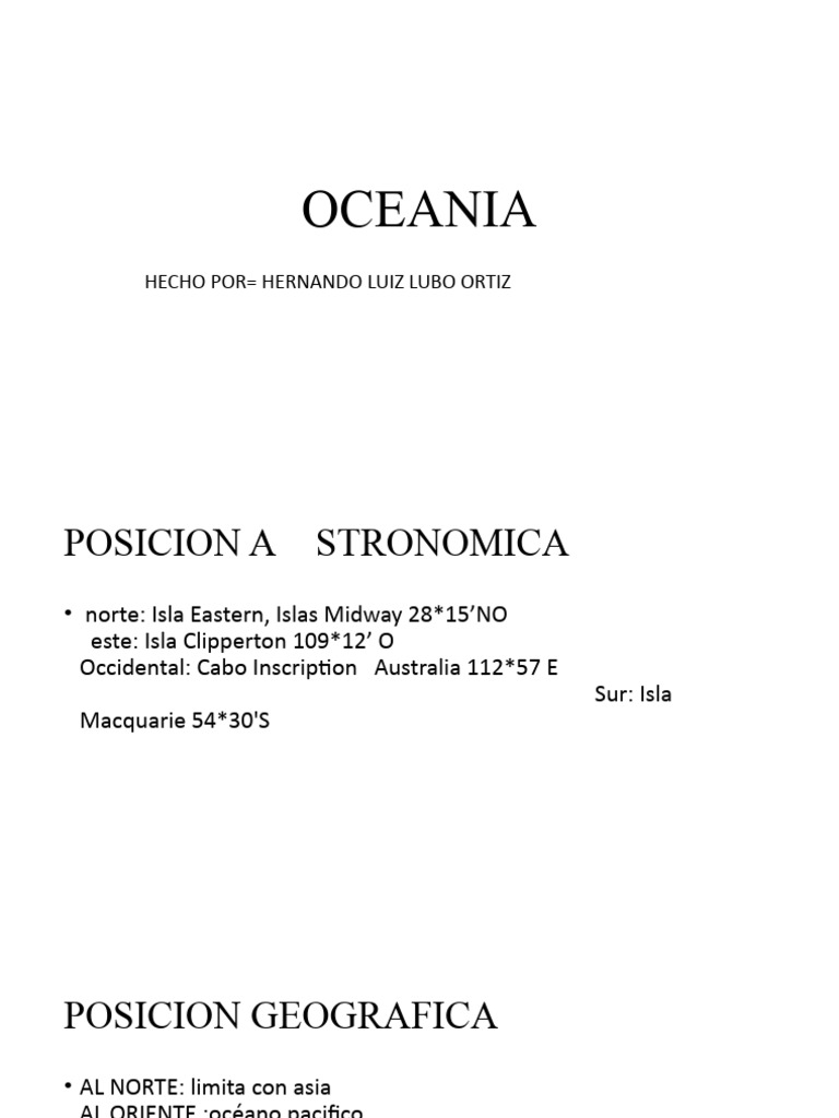 Oceania | PDF | Oceanía | Australia