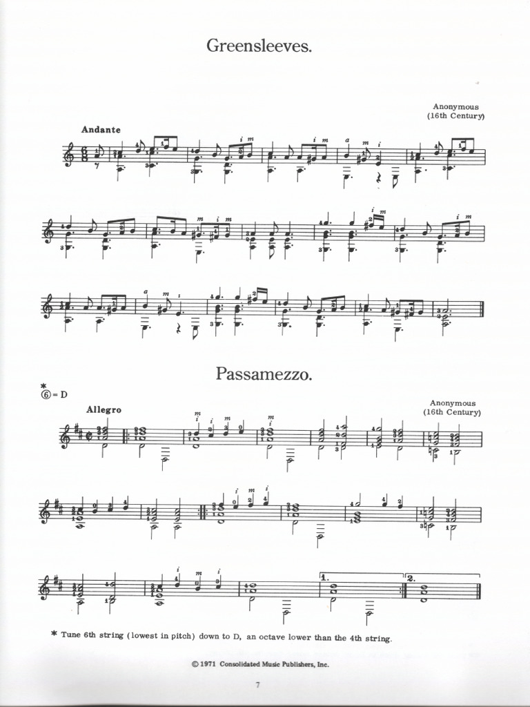 Greensleeves-ClassicalGuitarCollection Vol1 | PDF