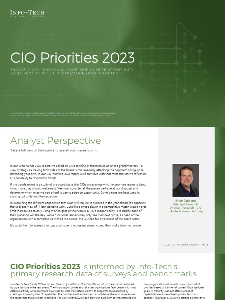 IT CIO Priorities 2023 Report | PDF
