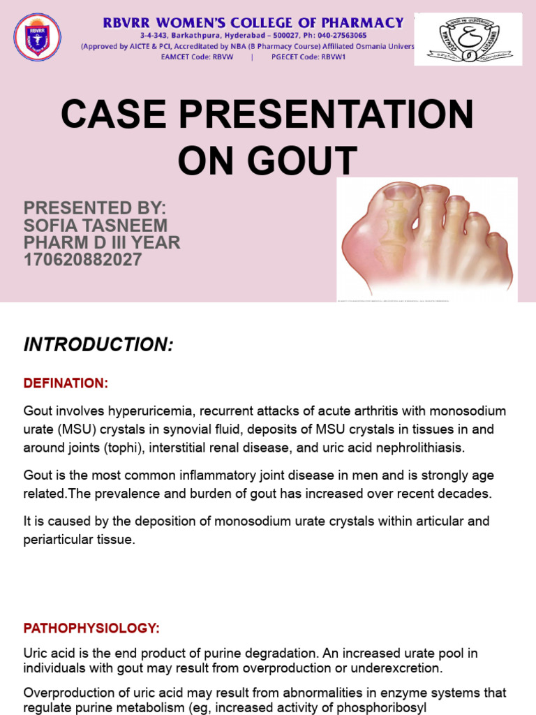 GOUT Presentation | PDF | Gout | Clinical Medicine