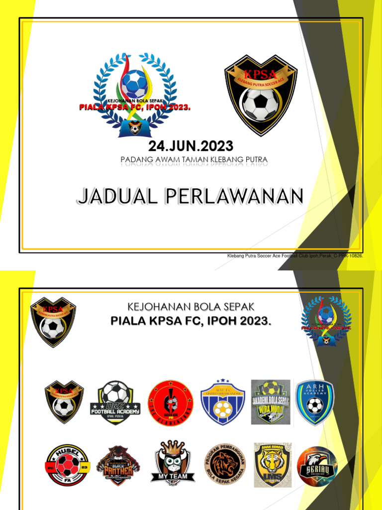 Jadual Kejohanan Bola Sepak Piala KPSA FC 2023 U8 | PDF