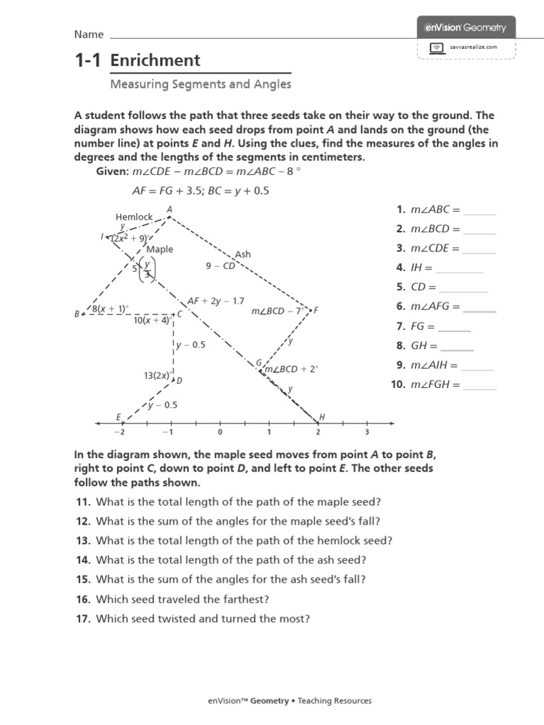 Enrichment: Measuring Segments and Angles | PDF