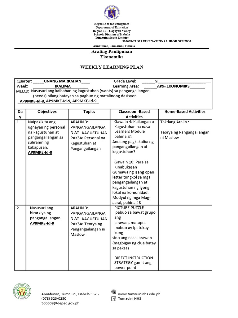 G9 EKONONOMIKS DLL-Vernie S Layno | PDF