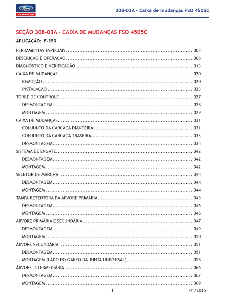 Transmissão Eaton FSO 4505C | PDF