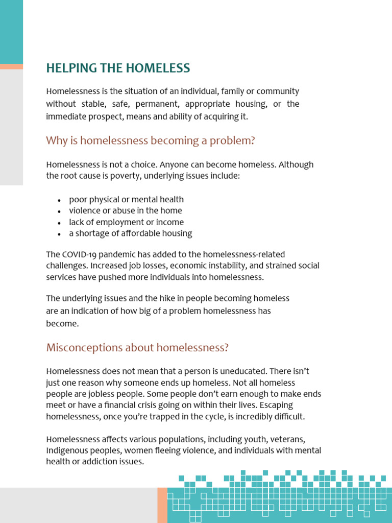 Homelessness | PDF | Homelessness | Affordable Housing
