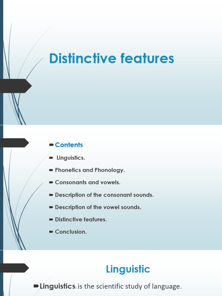 Distinctive Features | PDF