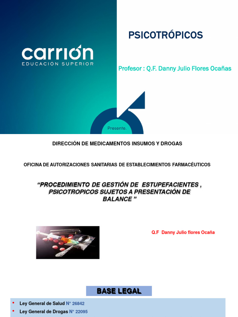 6.-PSICOTROPICOS | PDF | Farmacia | Prescripción médica