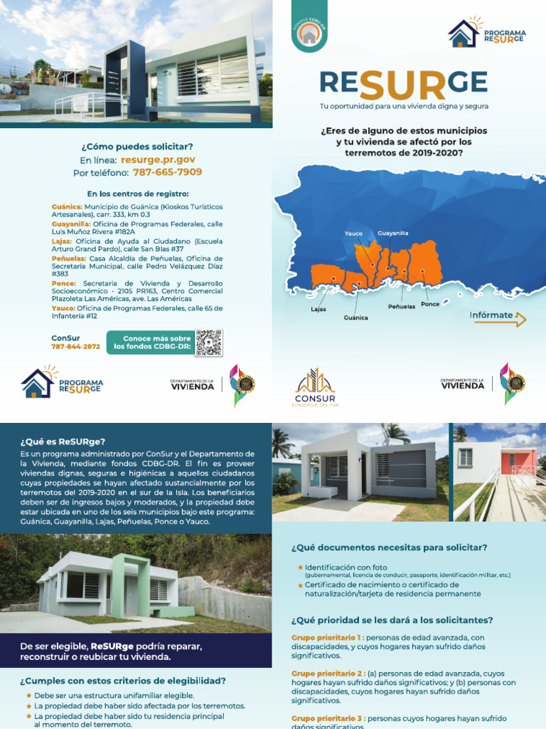 Folleto Informativo Del Programa ReSURge | PDF