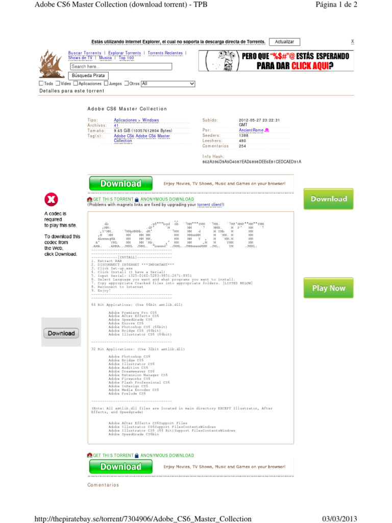 Adobe CS6 Master Collect | PDF | Adobe Creative Suite | Microsoft Windows