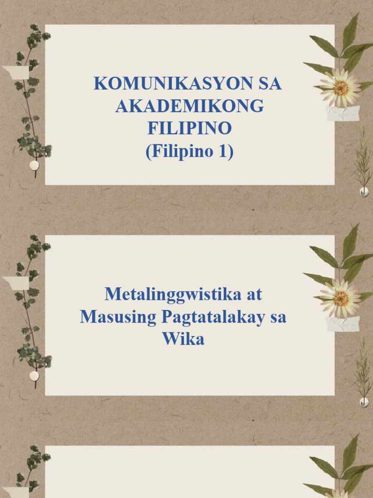 Komunikasyon Sa Akademikong Filipino Autosaved d672f7c4 3bb6 4b1f 80e0 93e9379 | PDF