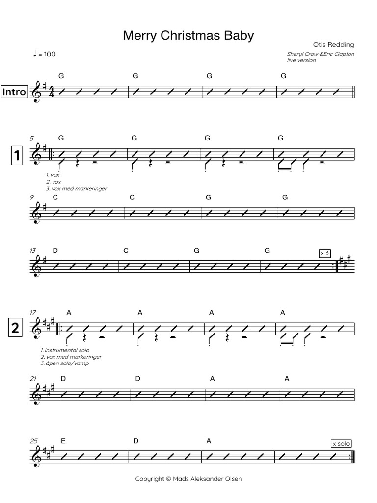 Merry Christmas Baby - Full Score | PDF