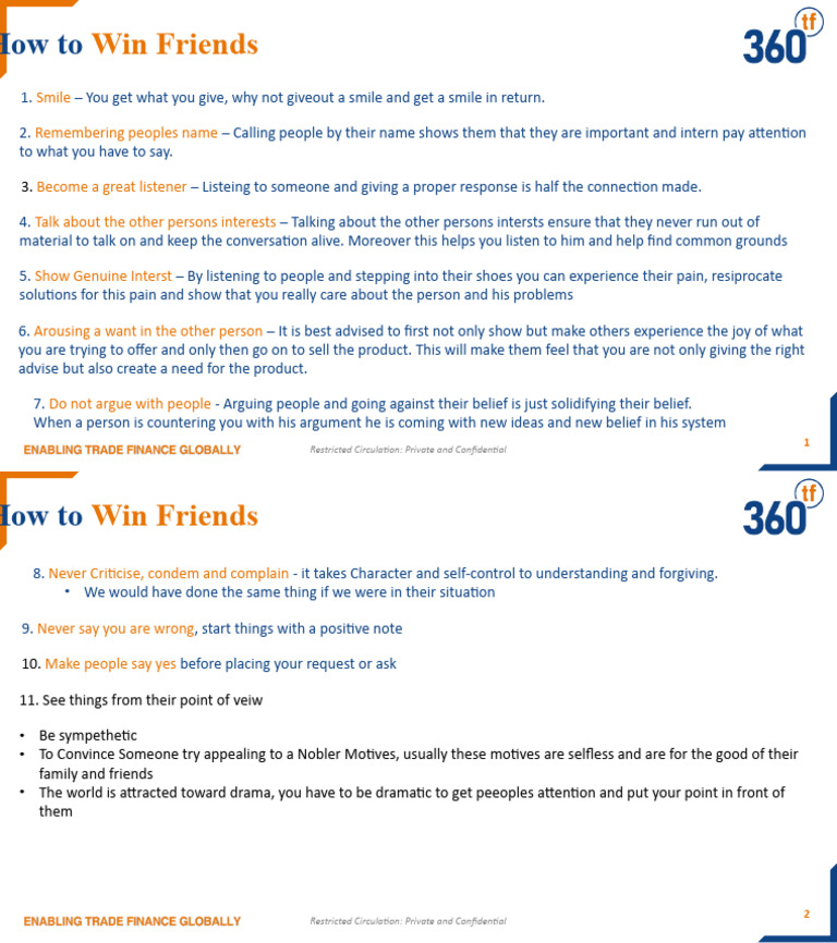 How To Win Over Friends and Influence People | PDF