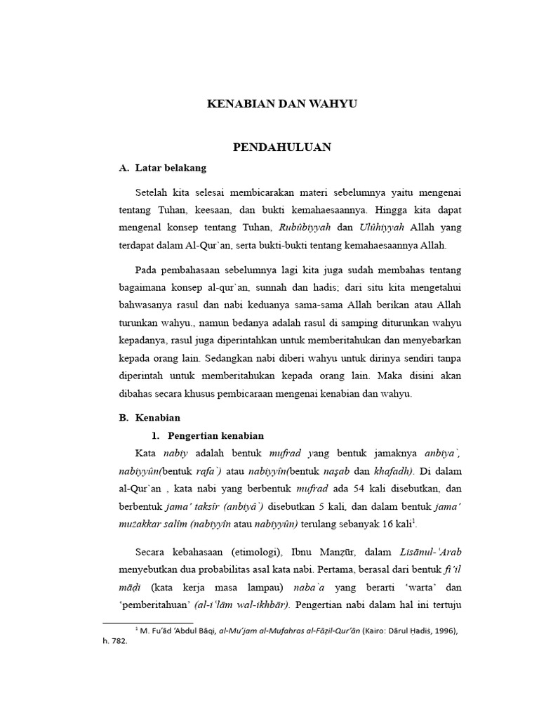 Kenabian Dan Wahyu | PDF