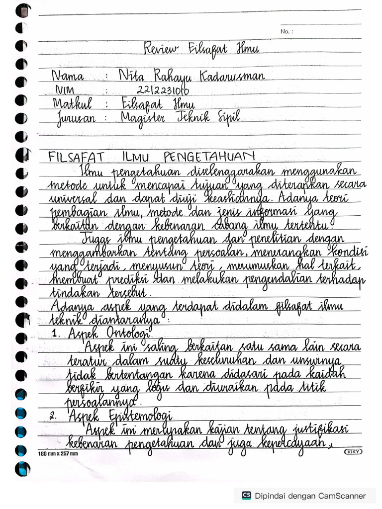 Nita Rahayu Kadarusman - 2212231010 - Review Filsafat Ilmu | PDF
