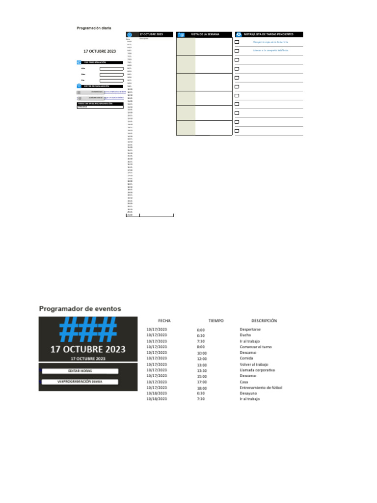 Programación Diaria 17 Octubre 2023 | PDF