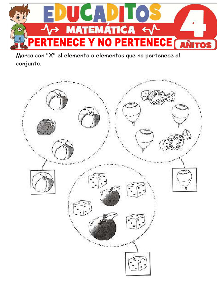 Pertenece y No Pertenece para Ninos de 4 Anos | PDF
