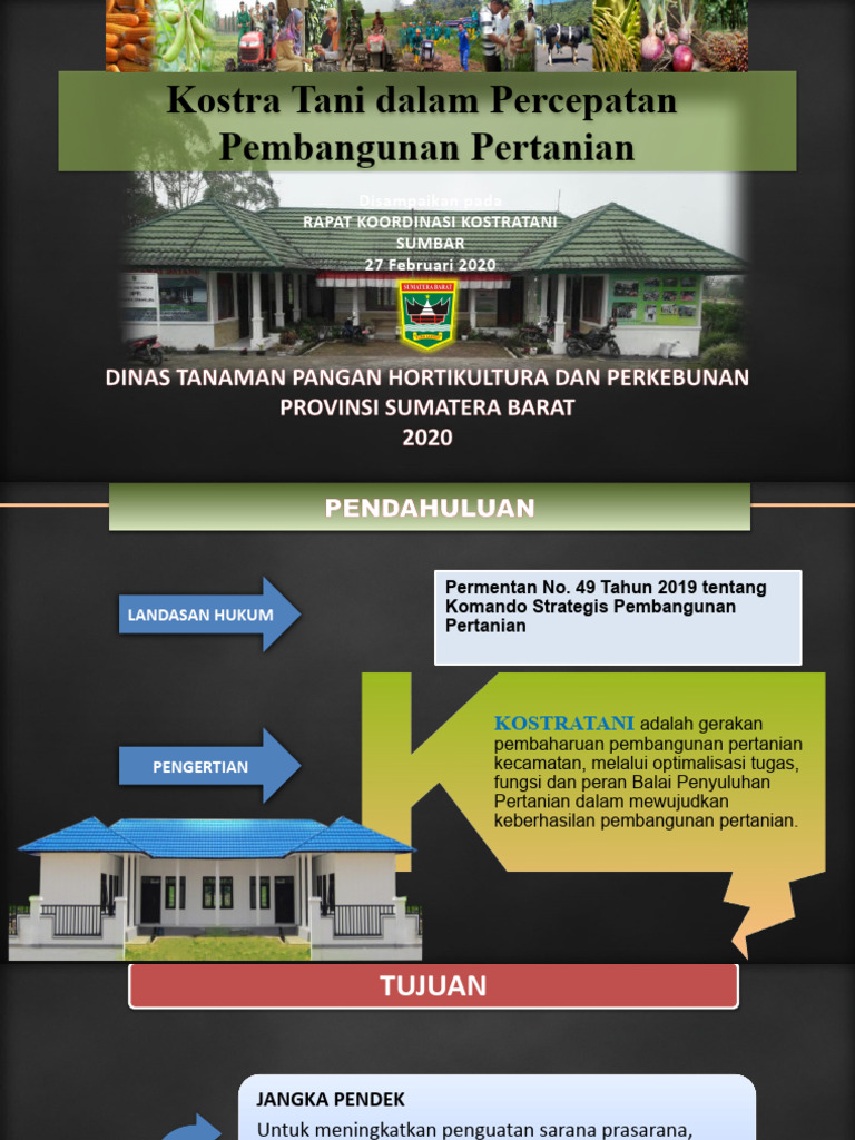 Peran KOSTRATANI - Pembangunan PERTANIAN (Irwan Tanjung) | PDF
