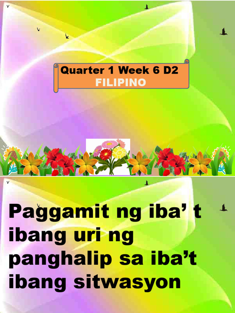q1 w6 Filipino Day 2 | PDF
