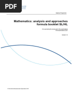 IB Math SL Formula Booklet | PDF | Logarithm | Area