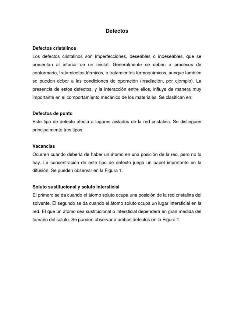 Defectos | PDF | Dislocación | Tratamiento a base de calor